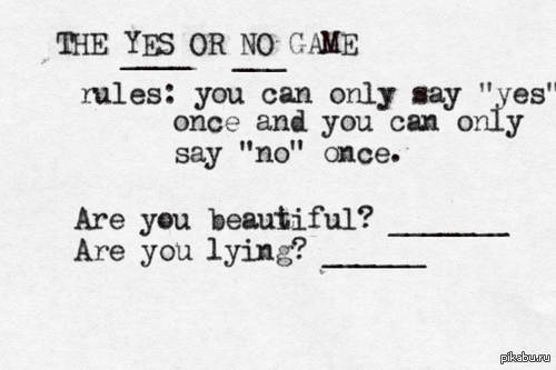 The Yes or No game/// | Пикабу