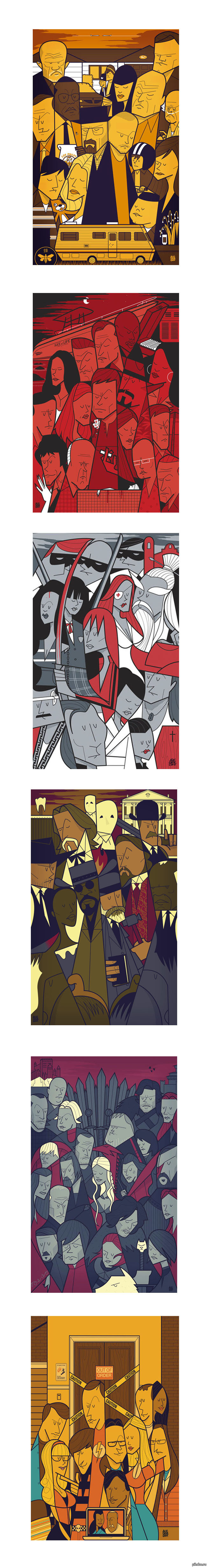 Римейки постеров популярных сериалов и фильмов | Пикабу