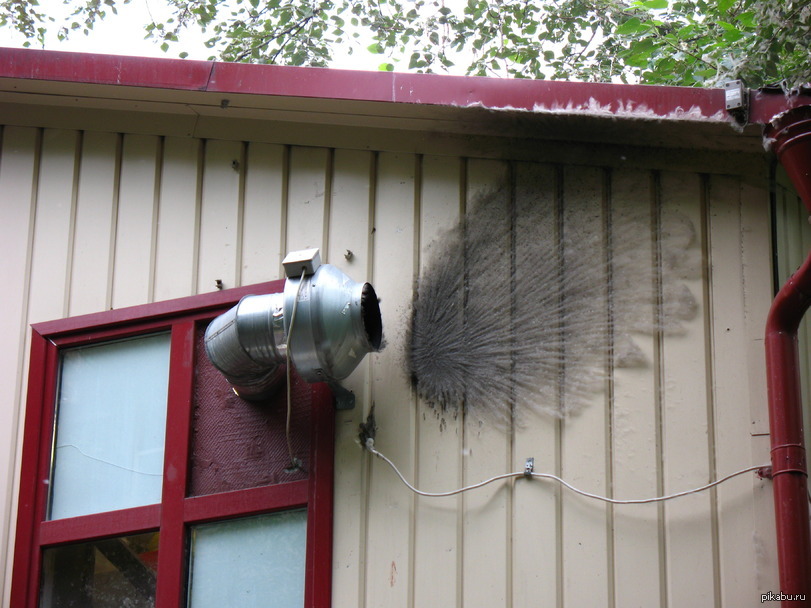 Просто вытяжка и тополиный пух. | Пикабу